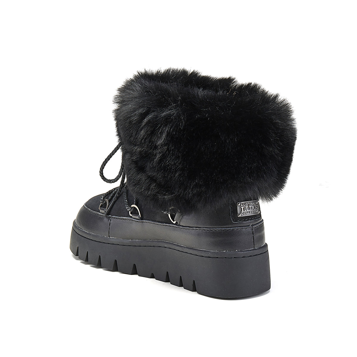 Cosy snowboot style Casper with soft leather and suede upper, lined in super soft and warm pure ...